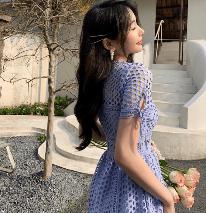 骨格ウェーブ服Aラインレースドレス（ドレス）｜骨格ウェーブ専門通販サイトWaverry（ウェーブリー）